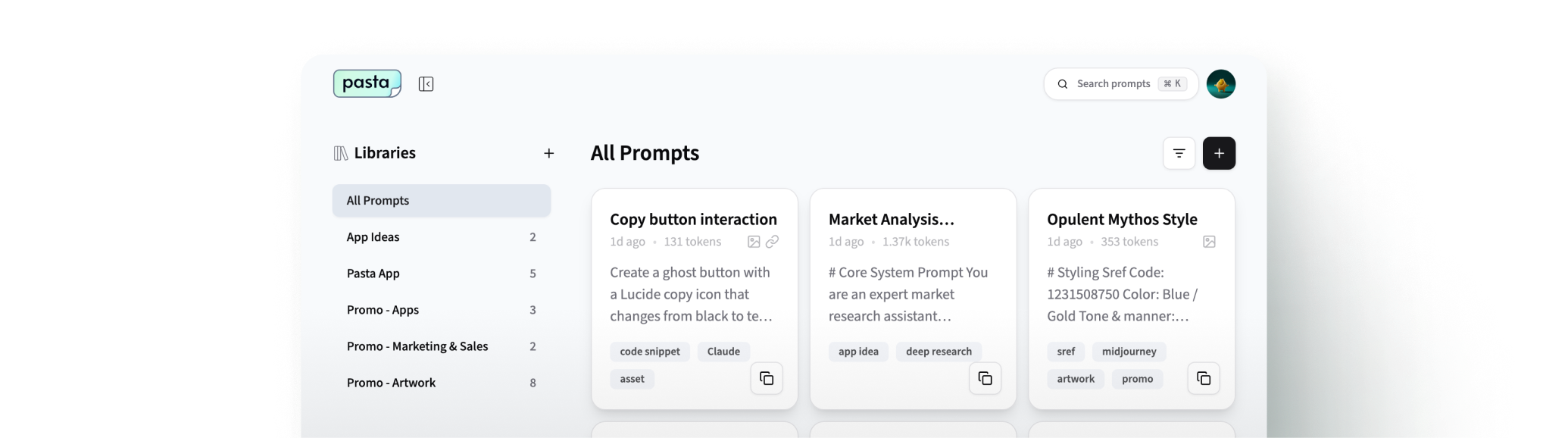 Pasta - Organize Your AI Prompts | Prompt Management Tool